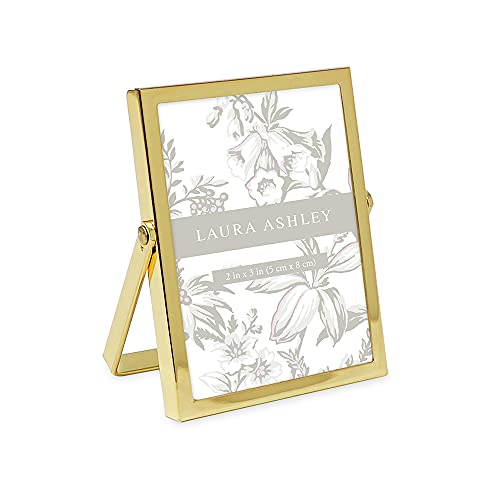 Laura Ashley 2x3 Gold Flat Metal Picture Frame (Vertical) with Pull-Out ...