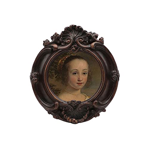 SYLVIA'S SHOP Small Antique 3 x 3 Round Picture Frame, Mini Vintage ...