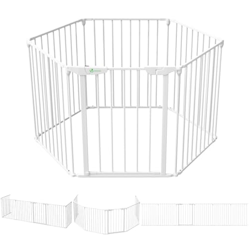 VOUNOT® 6 Panel Safety Barrier Fireplace Protection Foldable Metal Fire ...