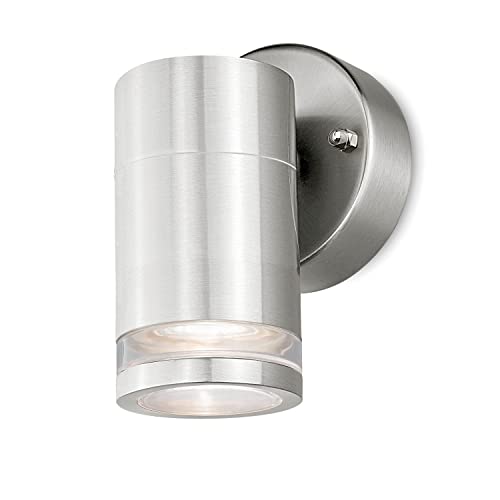 4lite Marinus Outdoor Down Wall Light (Stainless Steel) Rust Free IP54 Rated Exterior Wall Lamp ...