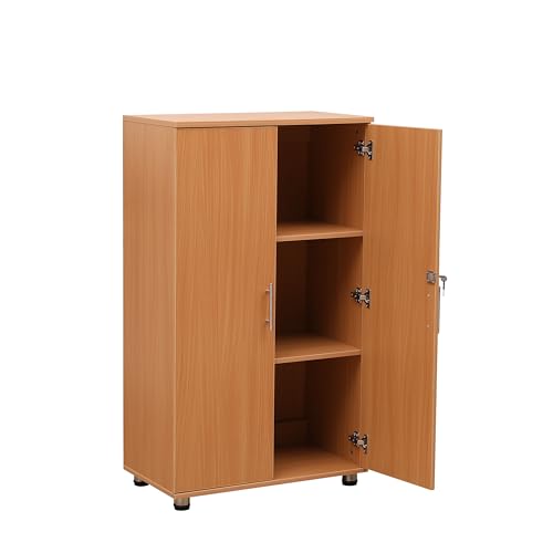 Beech Storage Cabinet Cupboard Bookcase Filing Stationary Cabinet 2 ...