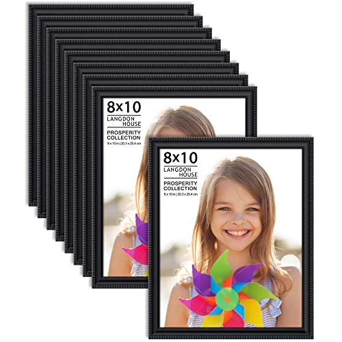 Langdon House 8x10 Picture Frames (Black, 12 Pack), Contemporary Frame ...