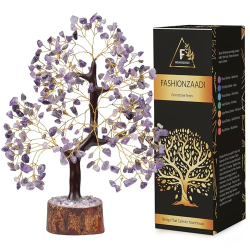 Amethyst Crystal Tree, Healing Gemstones Tree of Life Artificial Bonsai ...
