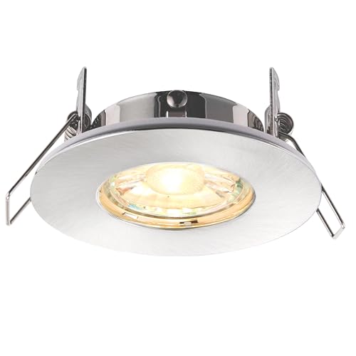 National Lighting SPECULO Ultra Slim Compact Brushed Chrome Fire Rated ...