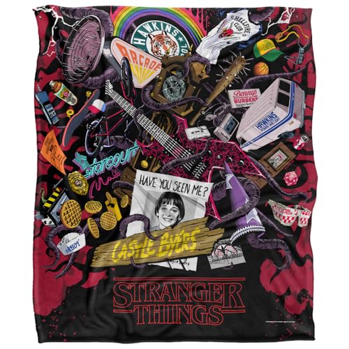 Stranger Things Stranger Things Day Icons Silky Touch Super Soft Throw ...