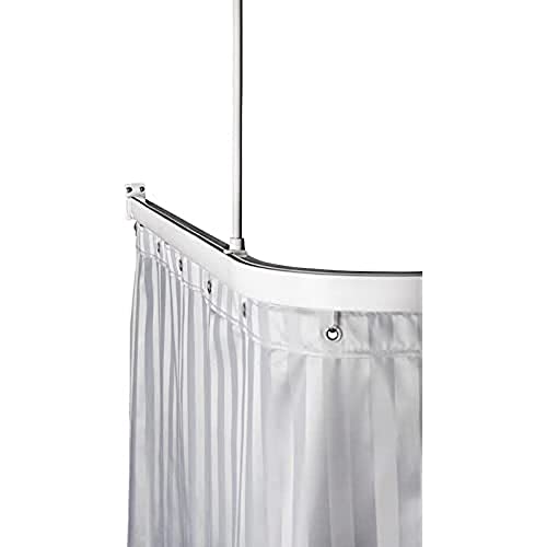 Leijma Stable Shower Curtain Rail, Aluminum Shower Curtain Rod with ...