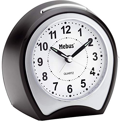 Mebus Silent Extra Quartz Clock Without Ticking, with Lighting, Easy to ...