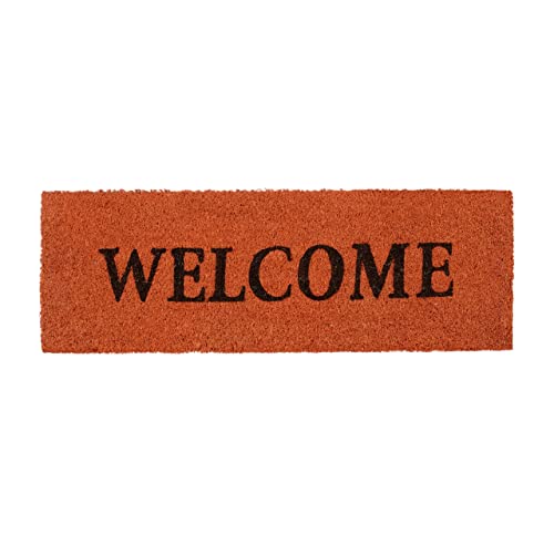 Relaxdays Narrow Coir Doormat Print Anti-Slip Rubber PVC Underside Long ...