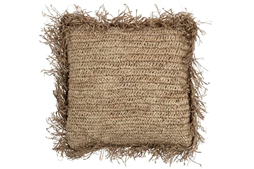 Jolipa Jeff Square Cushion Raffia Natural Large by Amazon | ufurnish.com