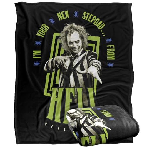 BEETLEJUICE 2 (2024) Blanket, 152 x 127 cm Stepdad from Hell Silky Touch Super Soft Throw ...