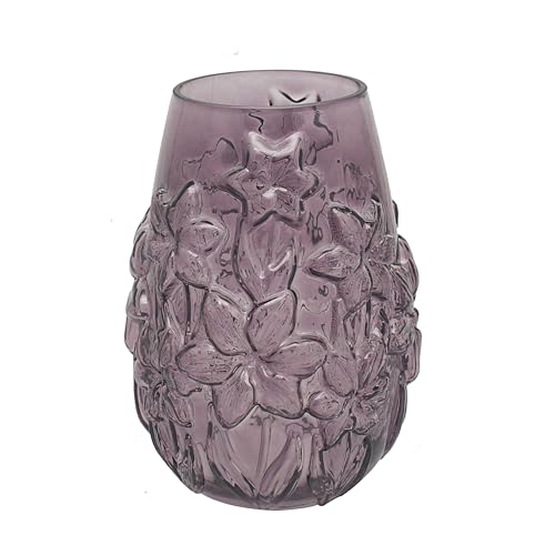 Lesser & Pavey Lilac Floral Glass Vase Large Florenze Glass Flower Vase ...