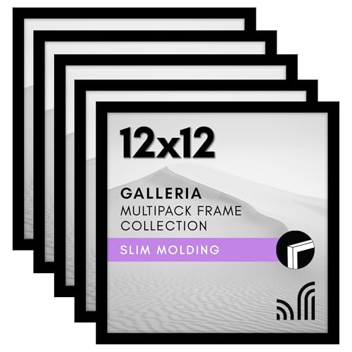 Americanflat 12x12 Picture Frame with Polished Plexiglass - Set of 5 ...