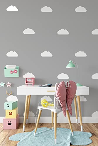 QuoteMyWall 60 Mini Clouds Nursery Wall Stickers/Kids Wall Decals ...