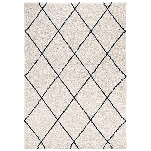Mint Rugs Feel Deep Pile Rug 160x230 cm Cream teal green by Amazon ...