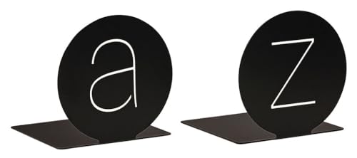 moses. libri_x Bookends in Round A&Z Design, Set of 2, Decorative Metal ...