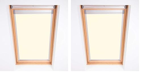 Bloc Skylight Blind for Velux Roof Windows Blockout, Cream, M04 (Pack ...