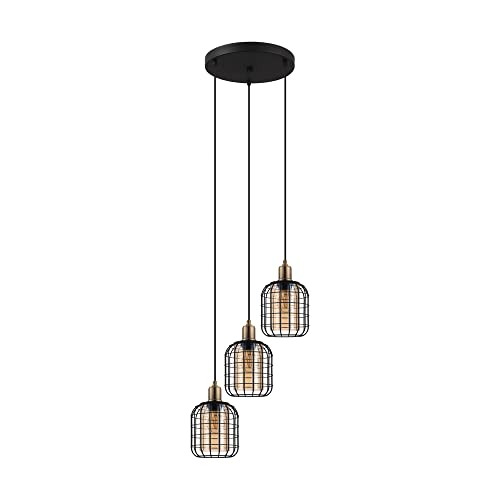 EGLO Pendant Lighting Chisle, 3 Lamp Ceiling Light Fixture in ...