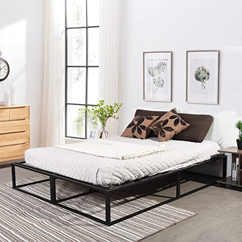 39F Furniture Dream Modern Minimalist Metal Platform Double Bed Frame ...