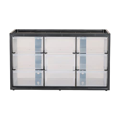 Craftsman Plastic Storage Organizer Bin System, 9 Compartment, Modular ...
