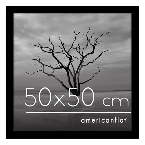 Americanflat 50x50 Picture Frame in Black - Square Photo Frame with ...