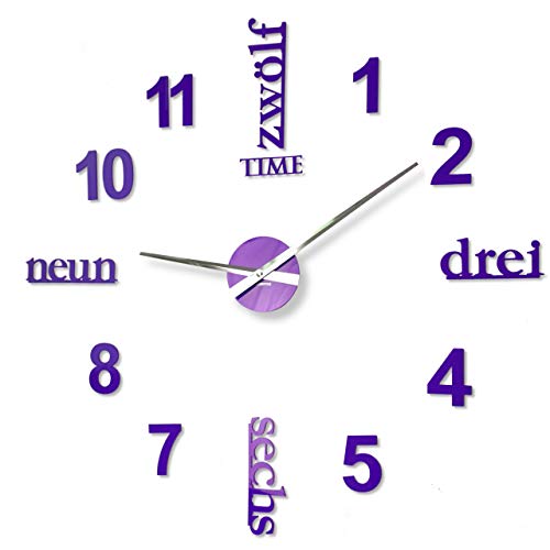 FLEXISTYLE wall clock 130 Violet (Blueberry) by Amazon | ufurnish.com