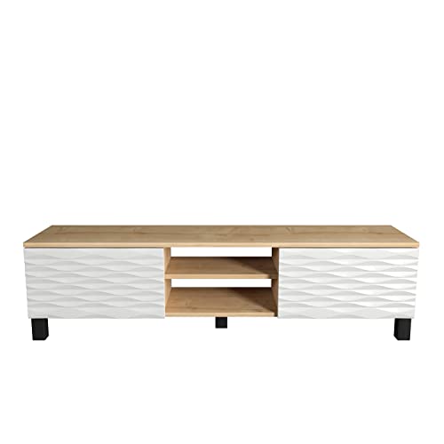 "DECOROTIKA Lukas Modern 150 cm Wide TV Stand Media Console TV Unit ...