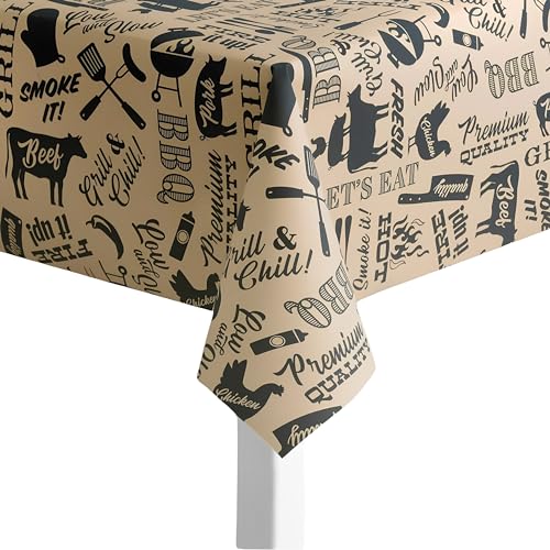 "amscan Sizzling Paper BBQ Printed Table Cover - 54"" x 102"" (1 Pc ...