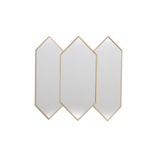 Romimex Gold Metal Rhombus Wall Mirror 5 x 69 x 70 cm by Amazon ...