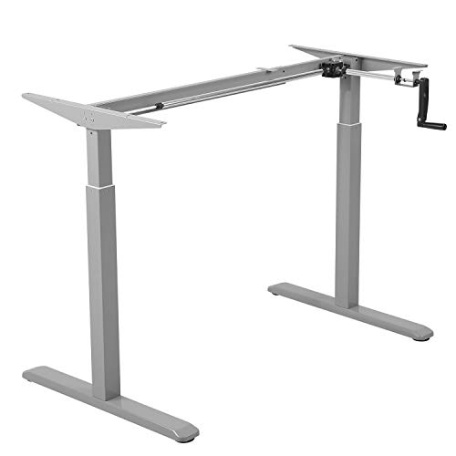 Maclean MC-790 Desk Frame Office Table Frame Manual Height Adjustable ...