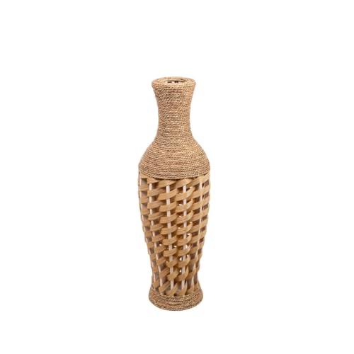 Alexandra House Living Floor Vase Brown PVC Natural Fibre 25 x 80 x 25 ...