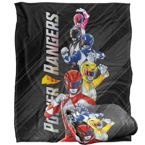 Power Rangers Blanket, 152 x 127 cm Ranger Stack Silky Touch Super Soft ...
