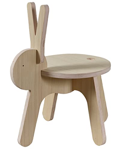 Keypak Rabbit Shaped Kids Chair, Cute Wooden Stool For Toddlers ...