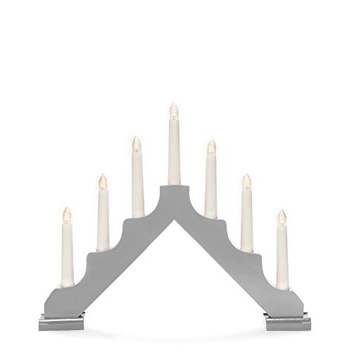 Konstsmide Christmas Lights/Welcome Light/Grey Wood/Candle Arch/Indoor ...