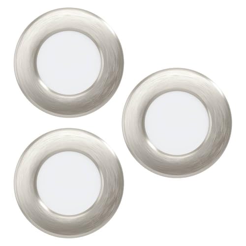 Eglo Set of 3 recessed LED Ceiling Spots Fueva 6, Round spotlights ...