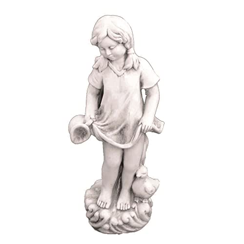 Solstice Sculptures Michelle Garden Statue, Fibre-Clay, Antique Stone ...