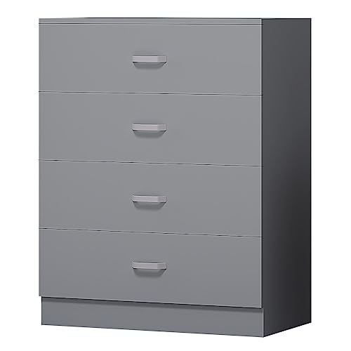 FWStyle Tunis 4 Drawer Large Chest of Drawers with Metal Handles and ...