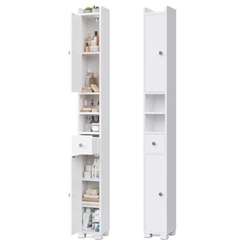 Mondeer Tall Slim Bathroom Cabinet for 20cm Width Small Spaces by ...