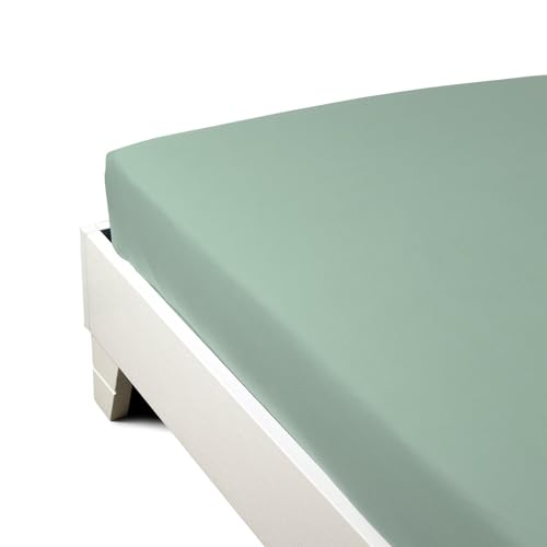 Caleffi Bottom Sheet, Percle, Jade, Queen-Size Bed by Amazon | ufurnish.com
