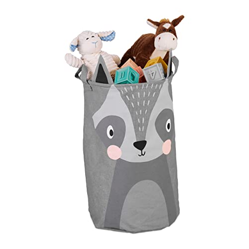 Relaxdays Toy Box, Children, Racoon Design, HxD: 56 x 35cm, Clothes ...