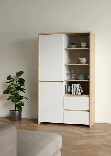 Dmora Nadine Display Cabinet, Display Cabinet, Multi-Purpose Display ...
