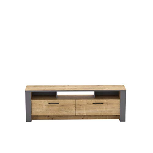 Decorotika Manhattan 150 cm Wide Modern TV Unit with Open Storage ...