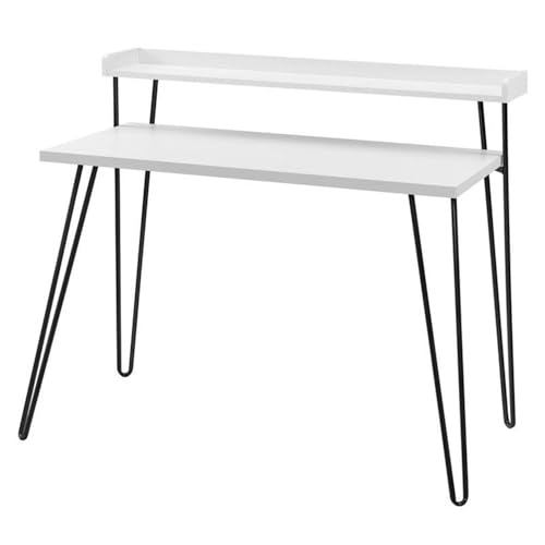 Ameriwood Home Haven Retro Computer Desk with Riser, White by Amazon ...