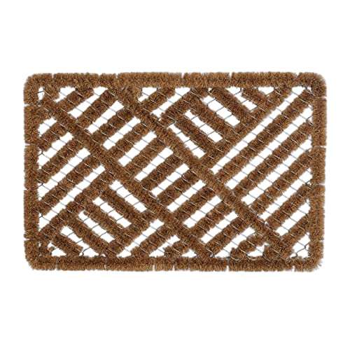 Relaxdays Shoe Scraper, Wire Mesh Mat, Dirt Trapper, Doormat Coir ...