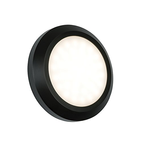 Severus Black Finish Direct Warm White LED Outdoor Round Guide Pathway ...