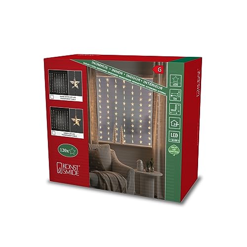 Konstsmide Christmas Lights/LED Star Light Curtain/Indoor (IP44) / 120 ...