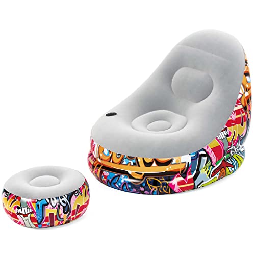 Bestway Graffiti Inflatable Chair 121 x 100 x 86 cm by Amazon ...