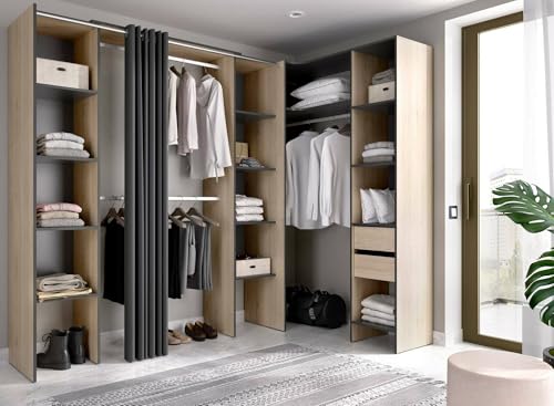 Dmora Large Bestone Wardrobe Bedroom Furniture Storage Cabinet Clothes ...