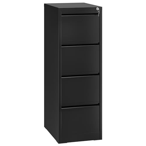 YITAHOME Filing Cabinet with 4 Lockable Drawers, Anti-tipping Rolling ...