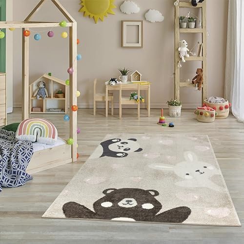 Jimri Rug for Children's Room, Children's Room Rug, Girl's Rug, Bear ...