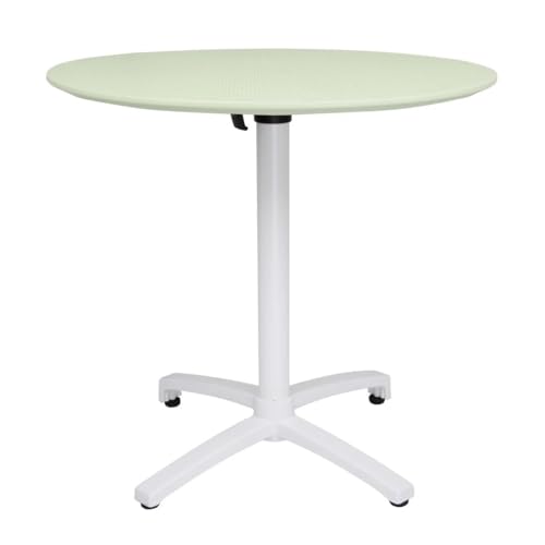 Bolero Round Polypropylene Folding Table 800 mm, Mint Green, Size: 740 ...